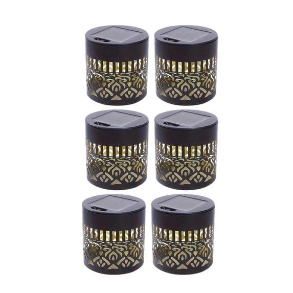 6Pcs Solar Glow Garden Lantern with Metal Cutouts,Color Changing LED ...