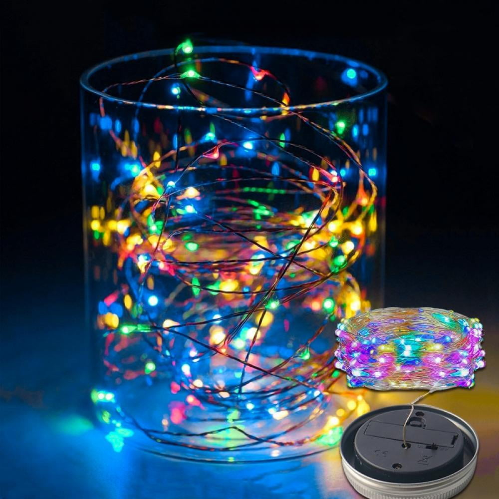 6Pcs Solar Mason Jar Lids Lights 20 LED Fairy String Lights for Mason ...
