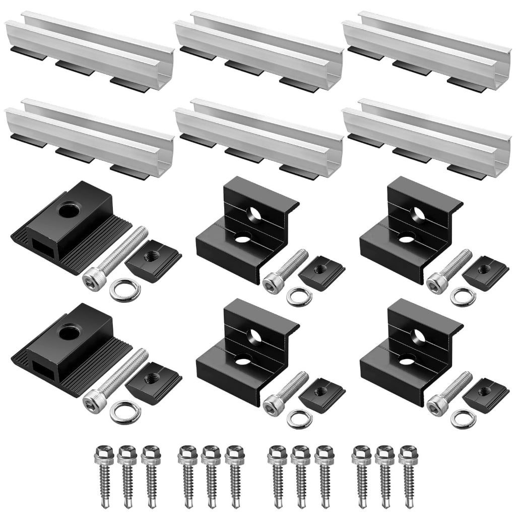 6Pcs Solars Panel Brackets Set for Flat Roofs Cement Tile Boats Yachts ...