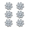 6Pcs Sparkling Rhinestones Embellished Button Clip Shirt Cufflinks ...