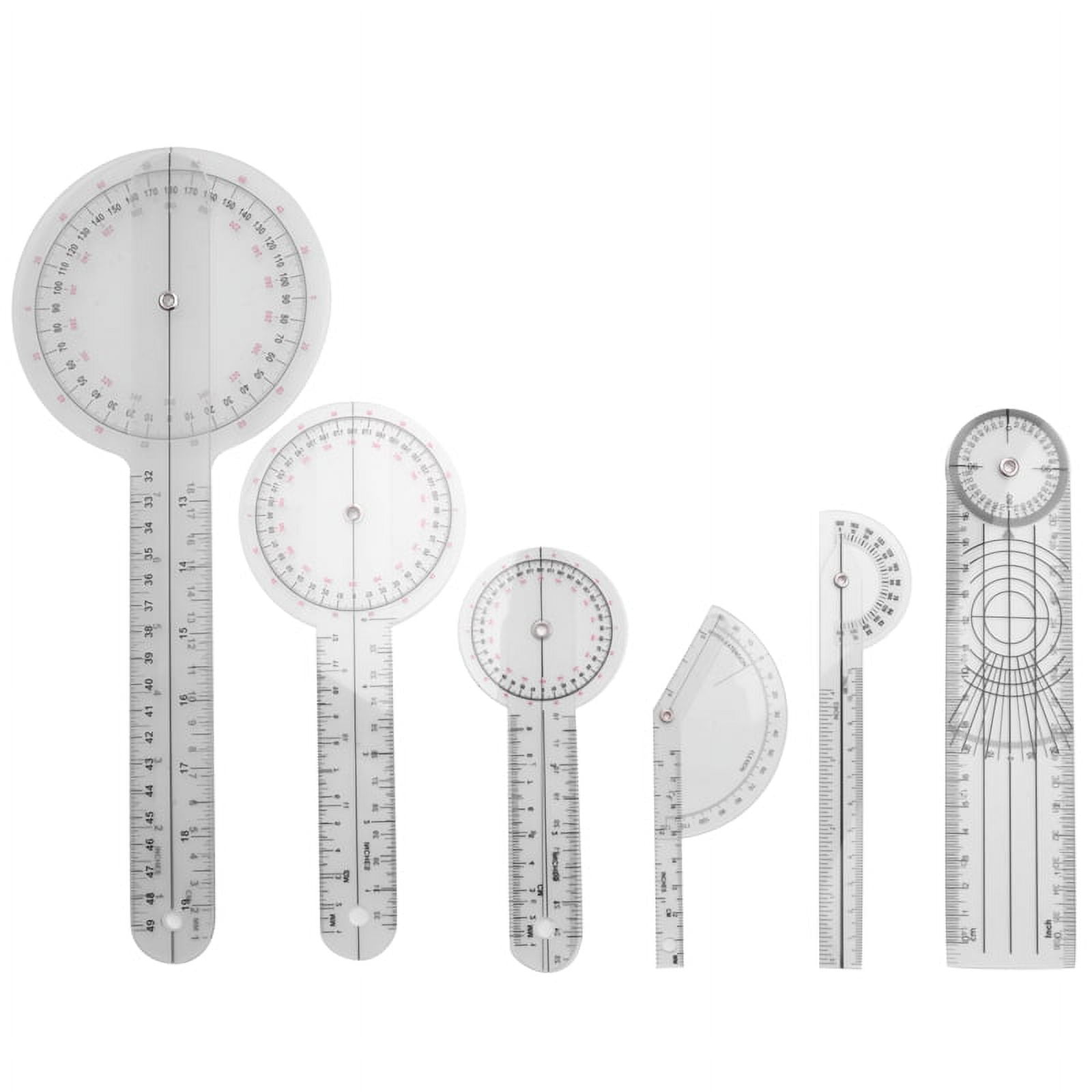 6Pcs Spinal Ruler Spinal Finger Goniometer Protractors Multi-Ruler ...