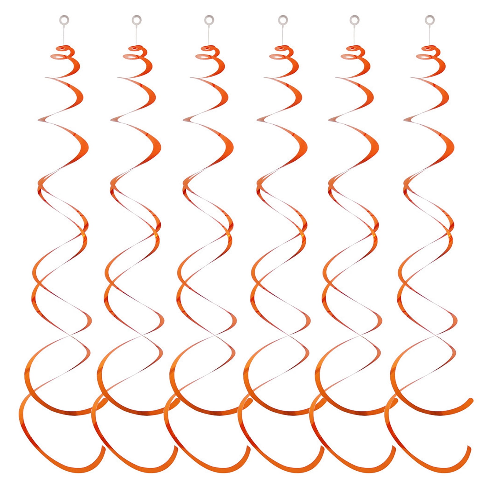 6Pcs Spiral Pendant Party Streamers Hanging Plastic Streamer Spiral ...