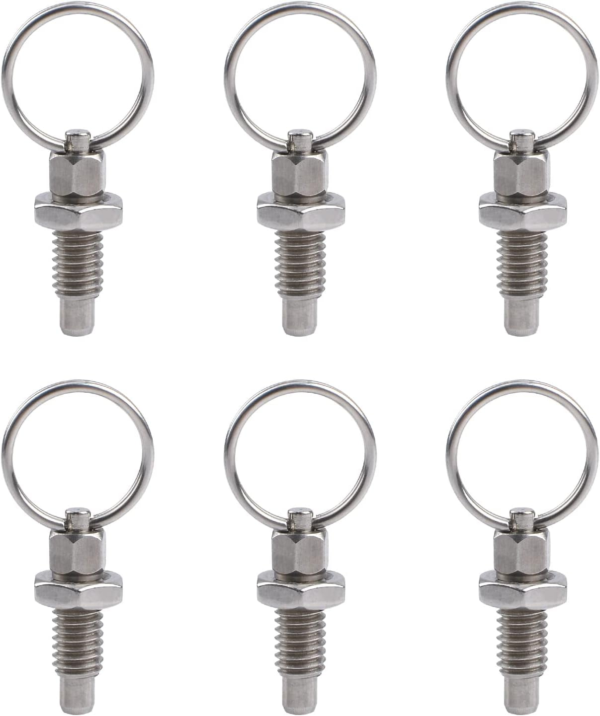 6Pcs Spring Plunger with Pull Ring, Quick Release Pin w/Drop Cam ...