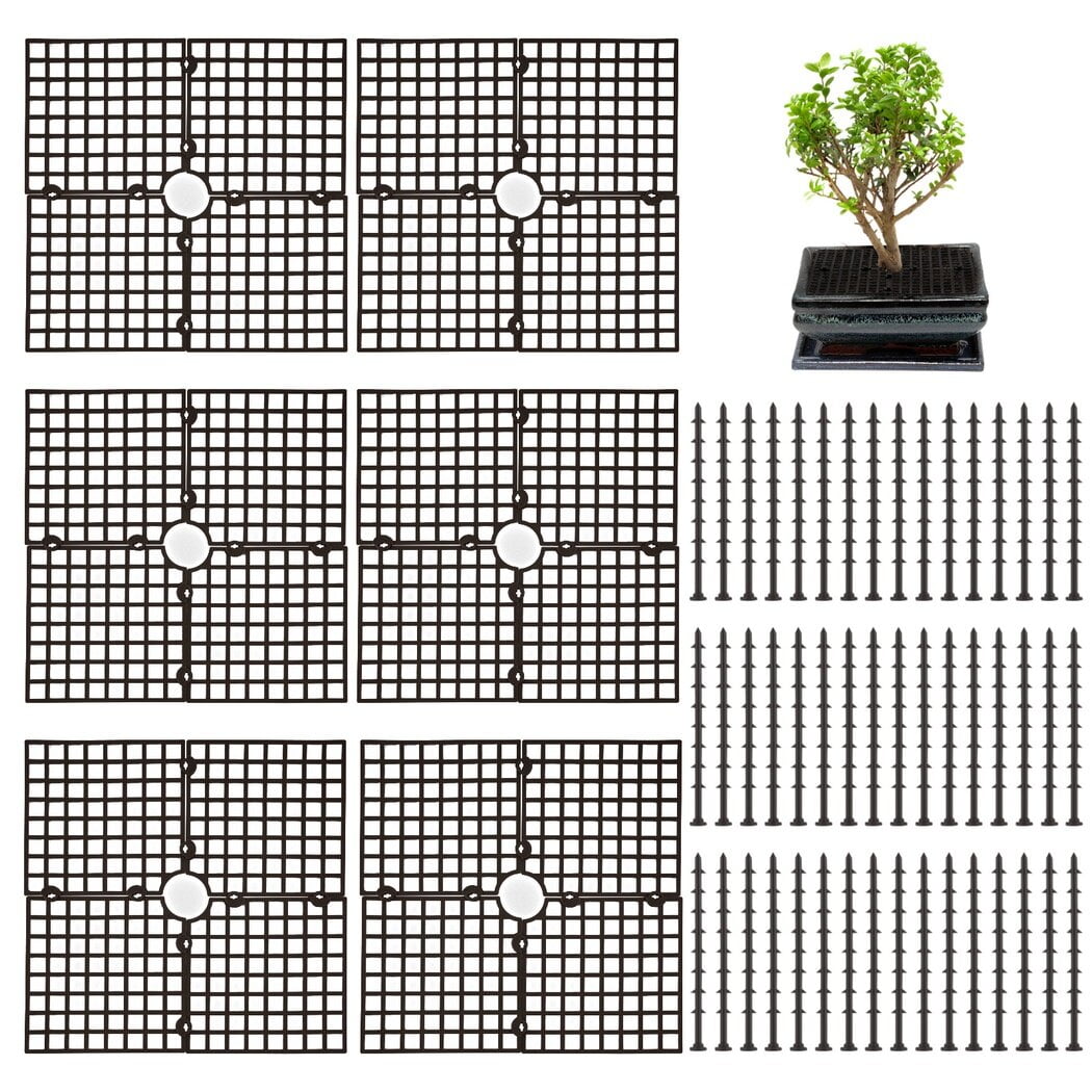 6Pcs Square Plant Pot Grids, 11.8in Cuttable Grid Flower Pot Covers ...