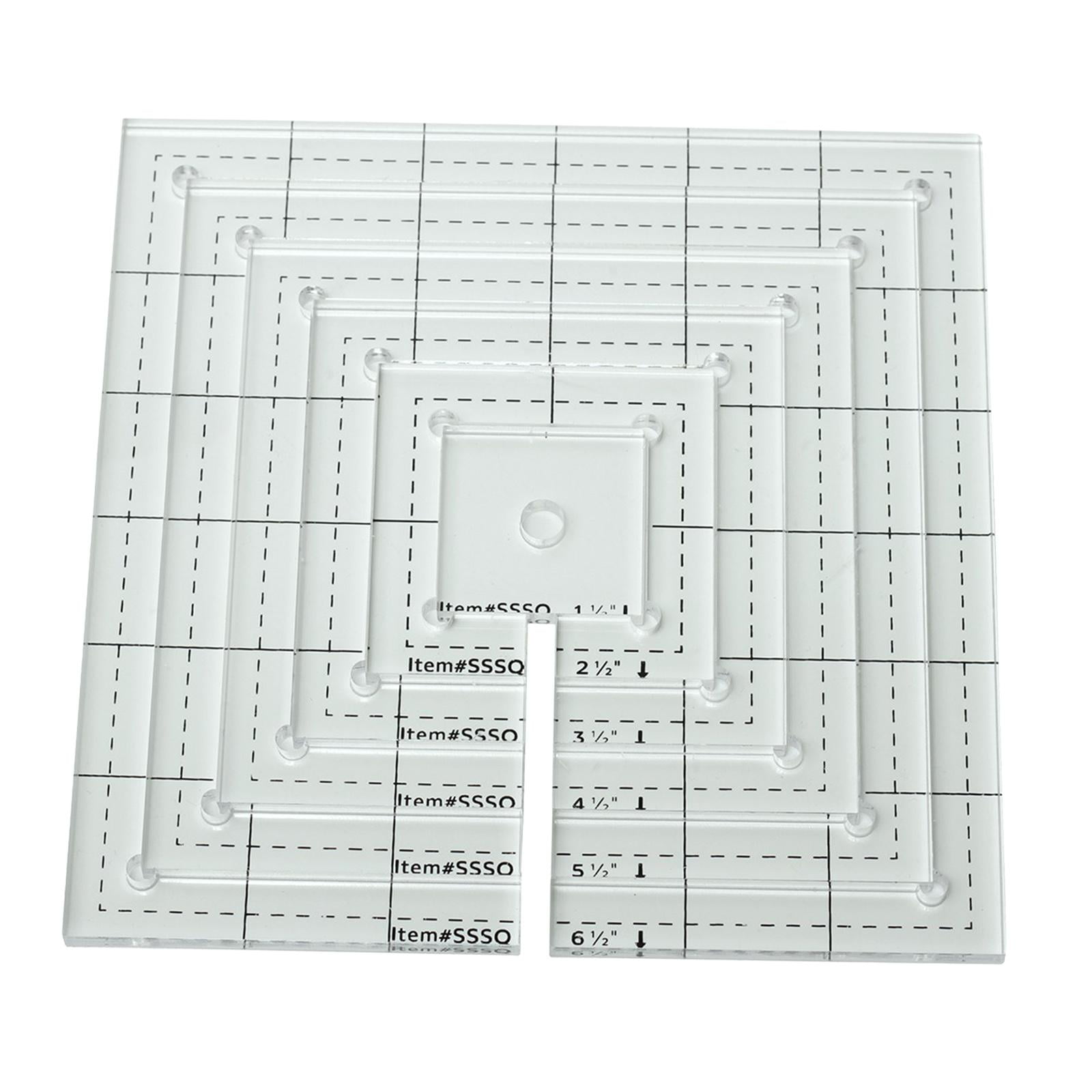 6Pcs Square Template Acrylic Quilting Patchwork Ruler Sewing Frames ...