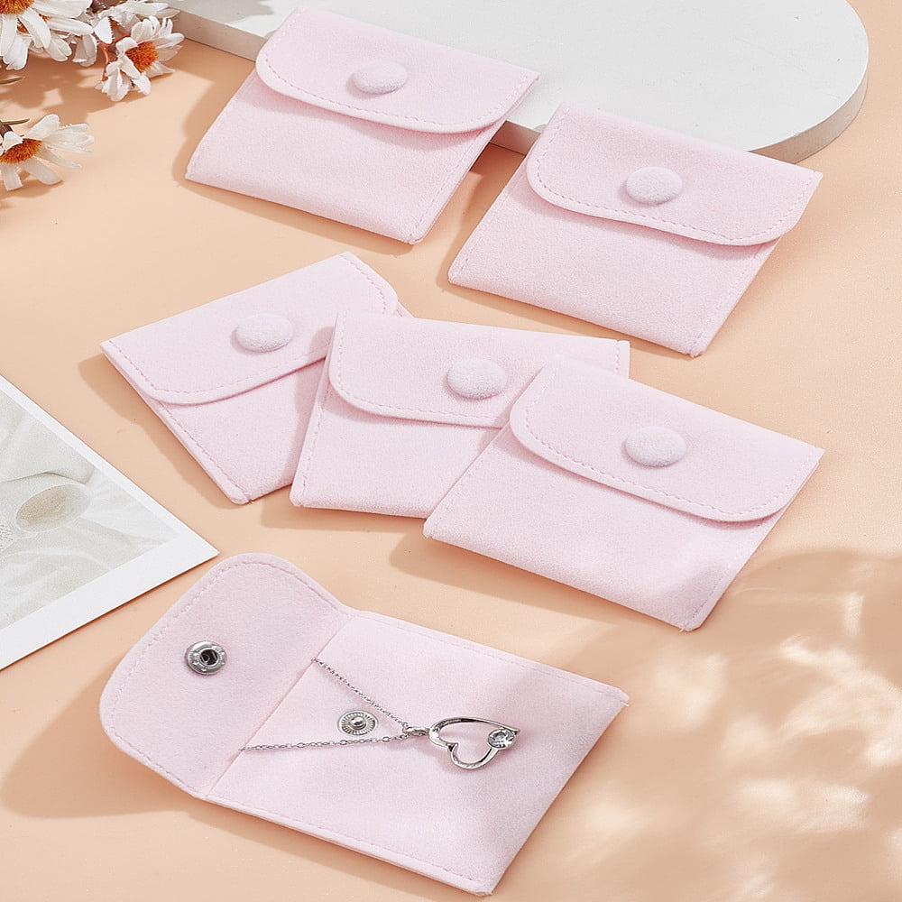 6Pcs Square Velvet Jewelry Pouches Jewelry Gift Bags with Snap Button ...