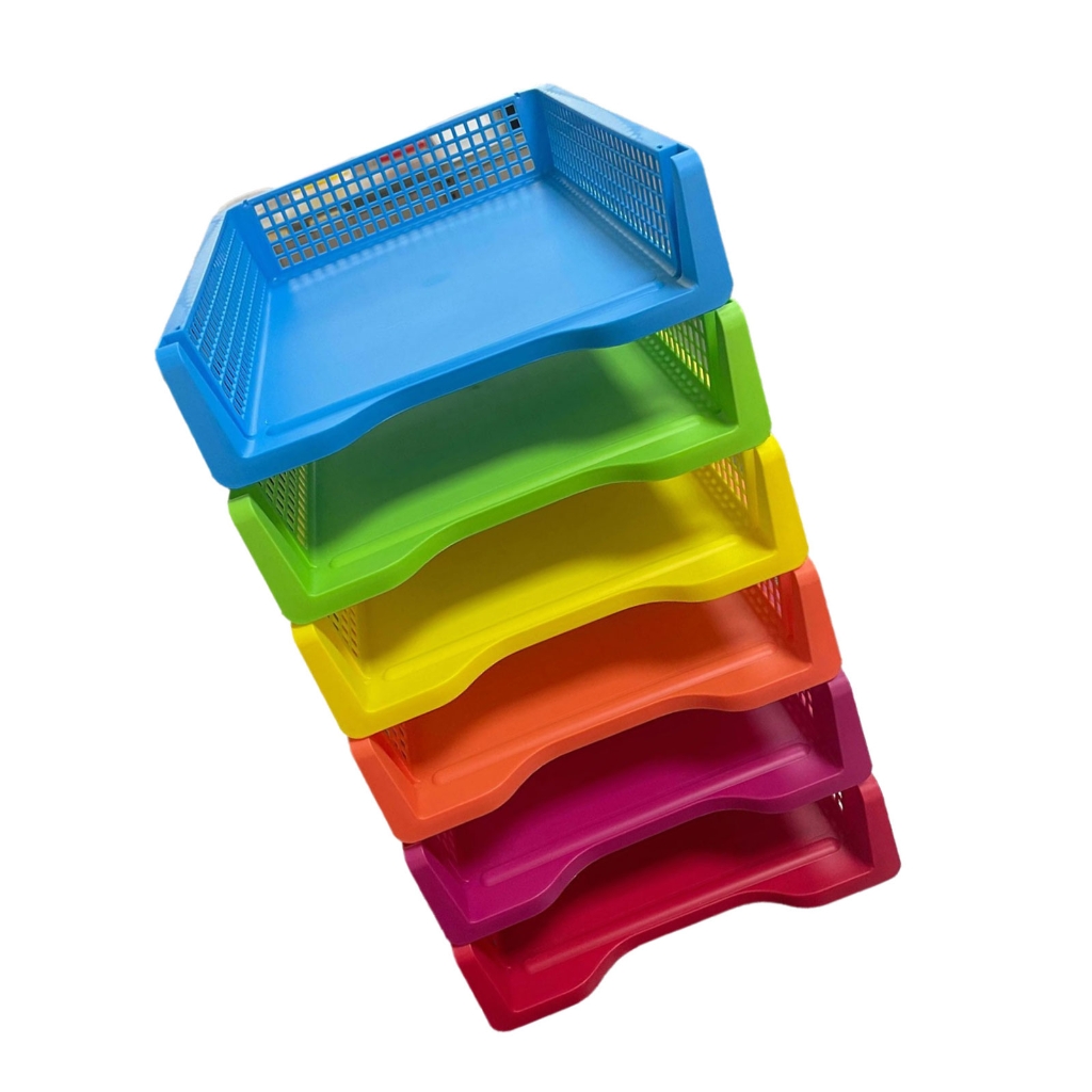 6Pcs Stackable Letter Tray Vertical Horizontal Paper Letter Storage ...