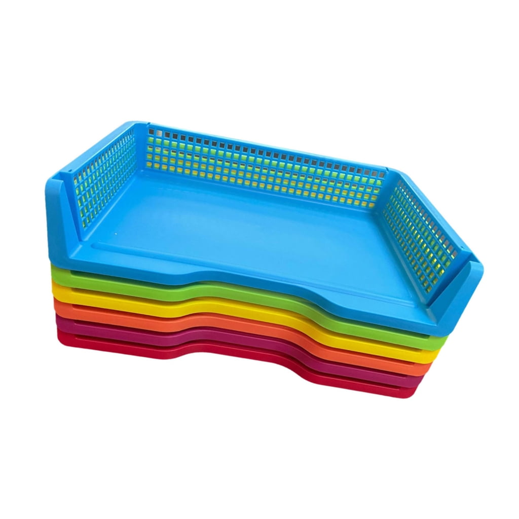 6Pcs Stackable Paper Sorter Letter Tray Stacking Paper Letter Tray Desk ...