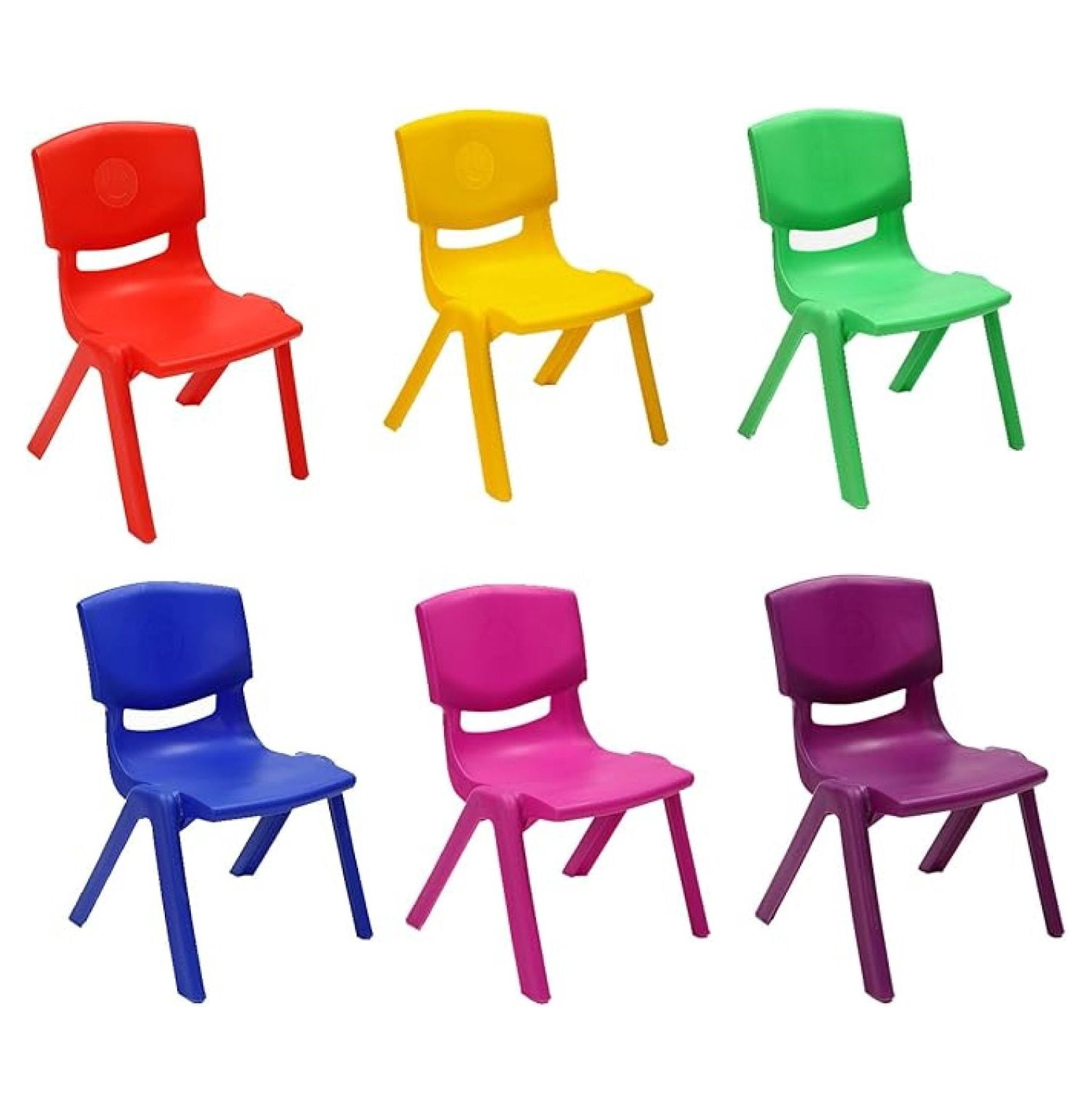 6Pcs Stackable School Chairs with 11inch Seat Height, Colorful School ...
