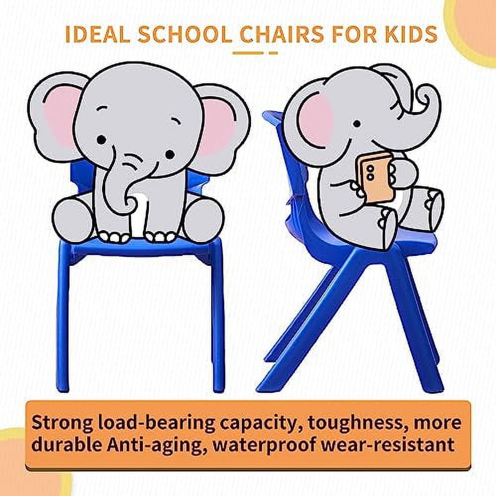 6Pcs Stackable School Chairs, Colorful Kids Plastic Chair for Toddlers ...