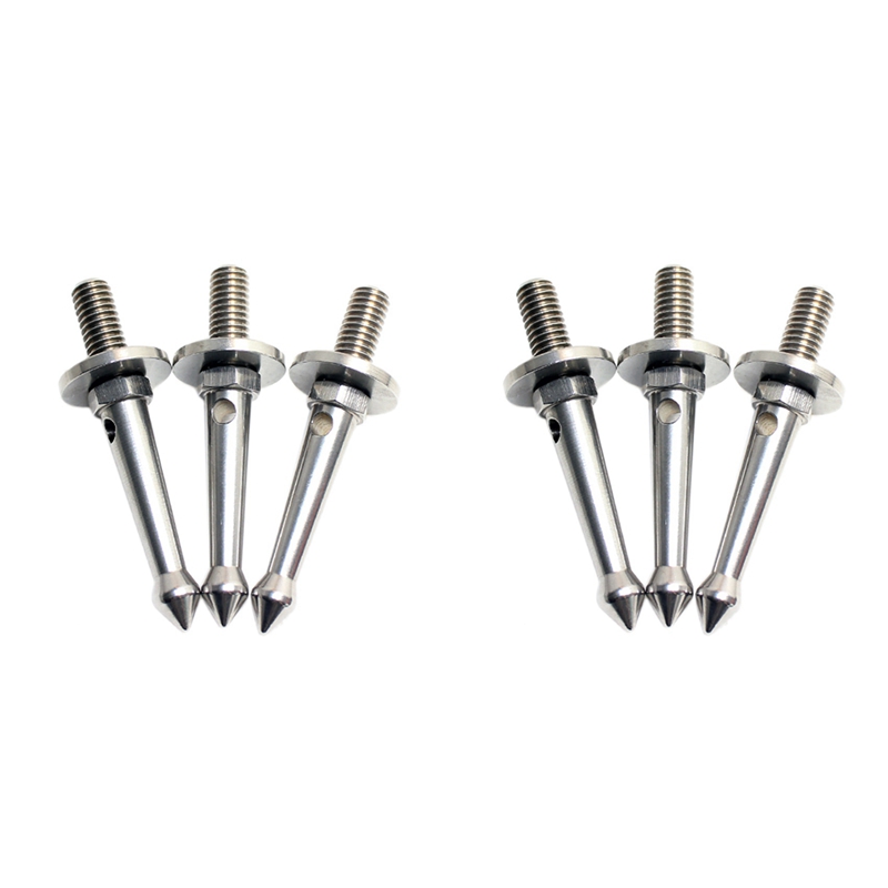 6Pcs Stainless 3/8 Inch Tripod Foot Spikes for Softer Looser Terrain ...