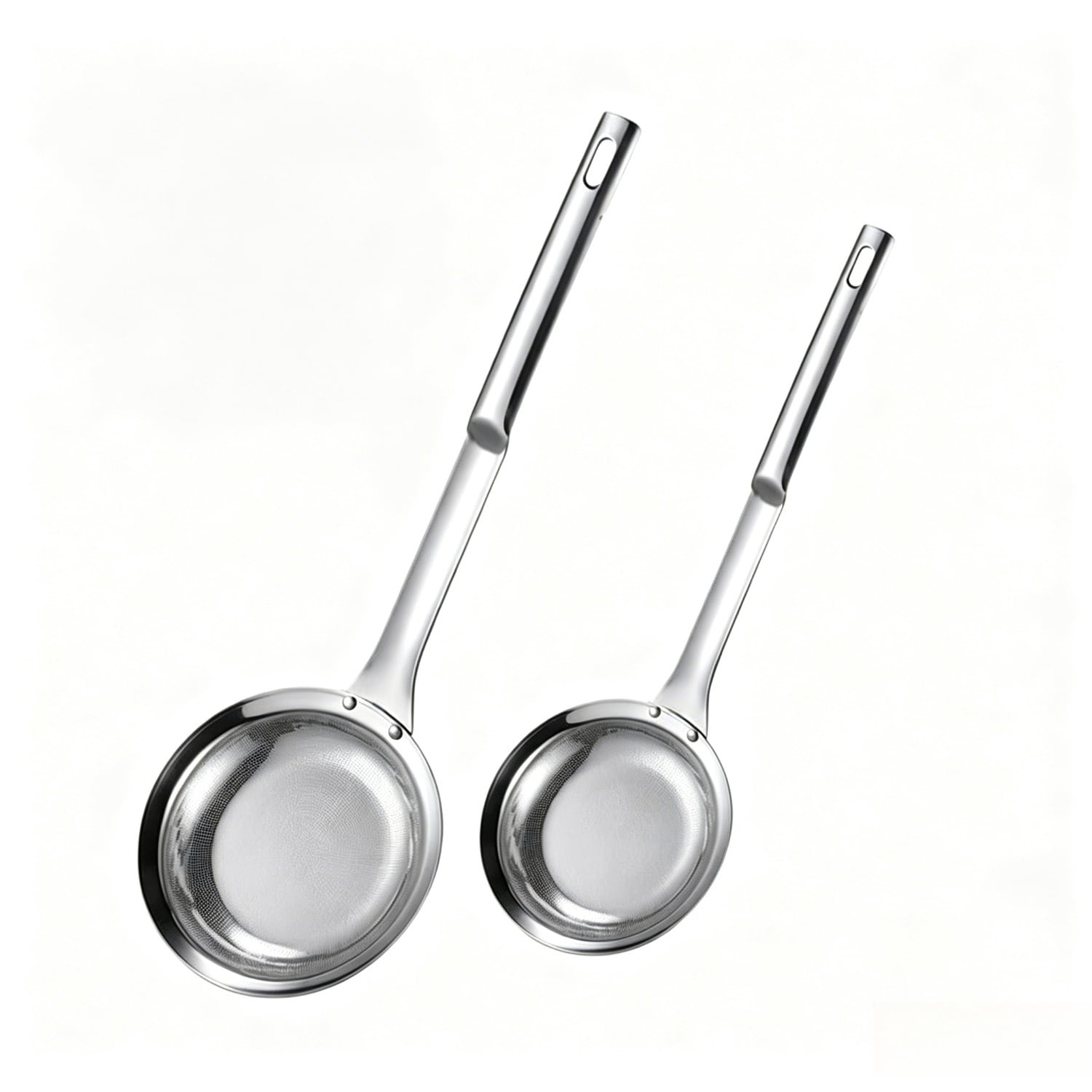 6Pcs Stainless Steel Fine Mesh Strainer, Fat Skimmer Spoon and Slotted ...