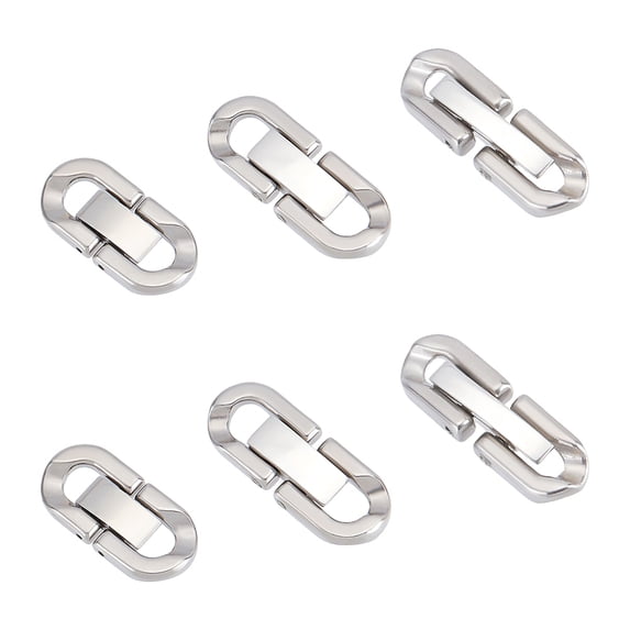 6Pcs Stainless Steel Fold Over Clasp for Jewellery Stainless Steel ...