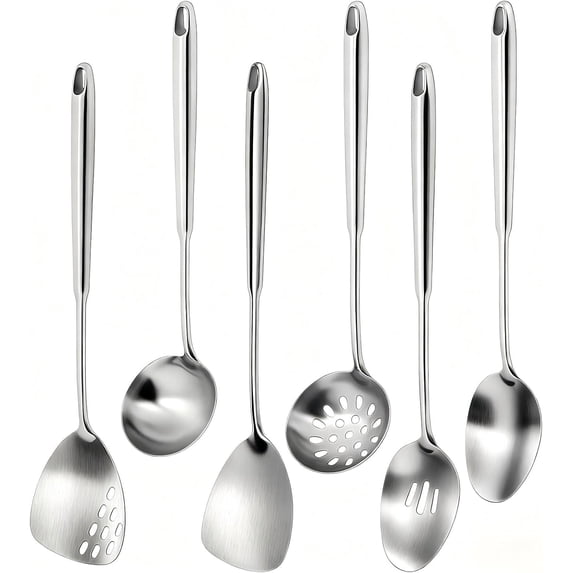 6Pcs Stainless Steel Kitchen Utensils Set – Cooking Utensils Set ...