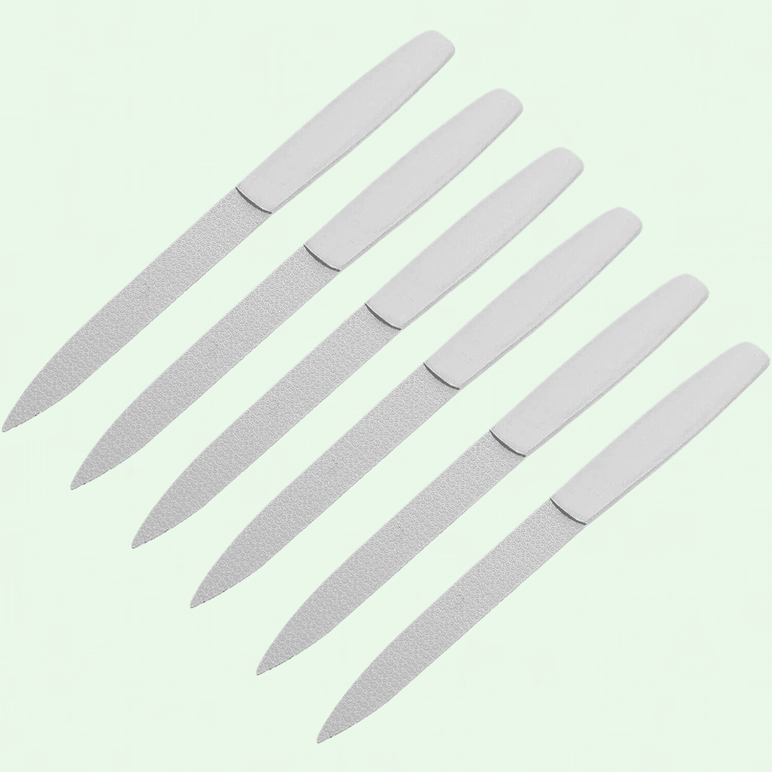 6Pcs Stainless Steel Metal Nail File Set - Diamond Nail File for ...