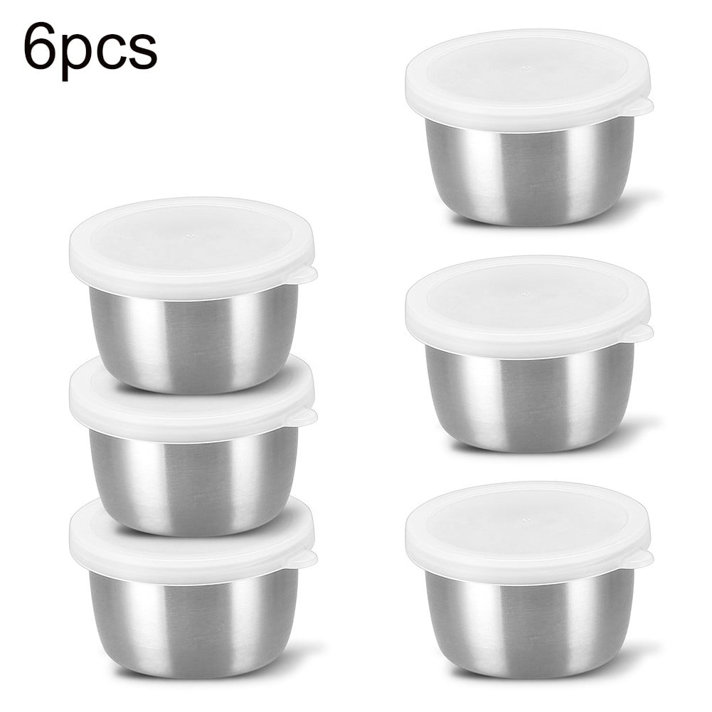 6Pcs Stainless Steel Mixing Bowls- Food Storage Containers Set With ...
