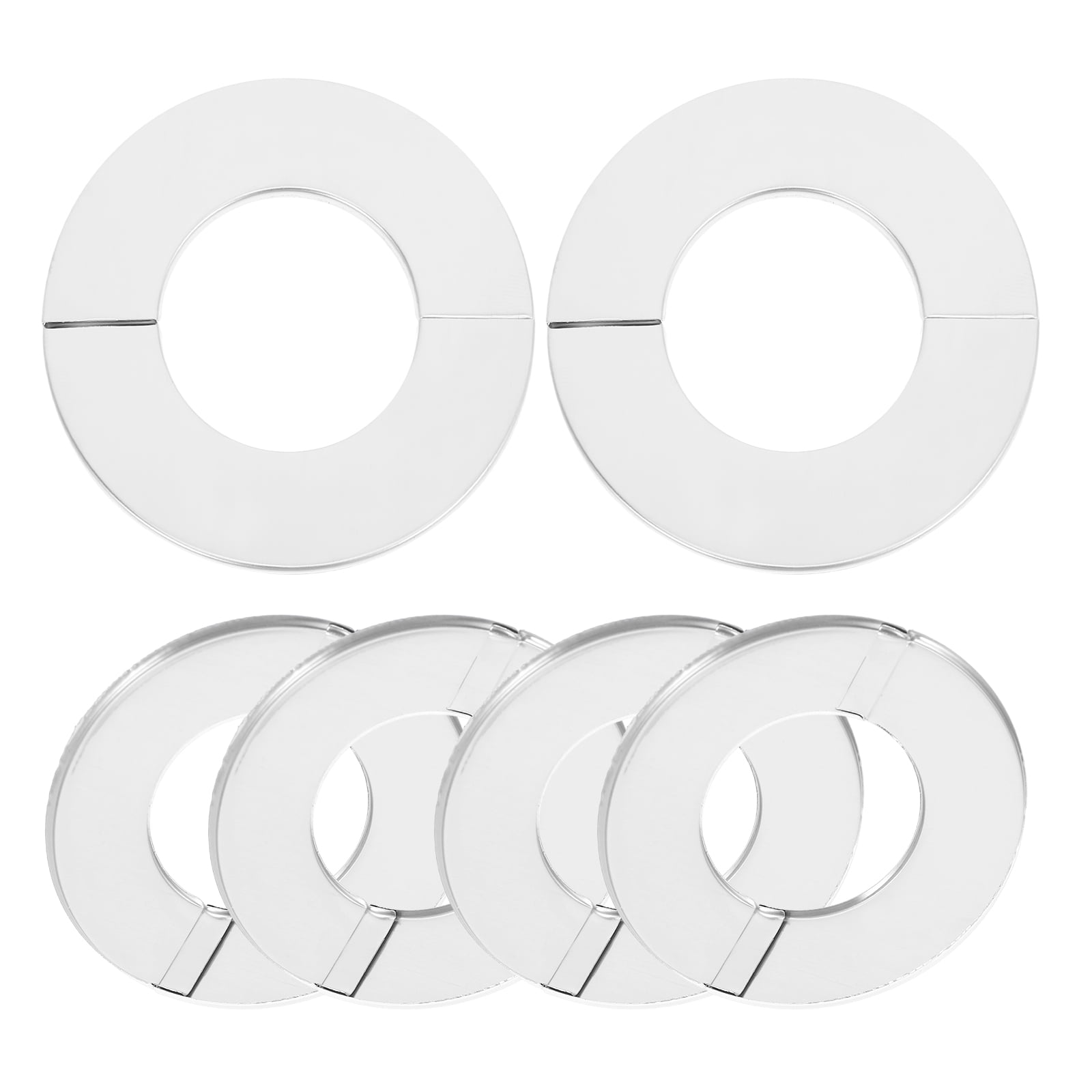 HOMEMAXS 6 Pieces Silver Stainless Steel Cover Plates for Pipe Use with ...
