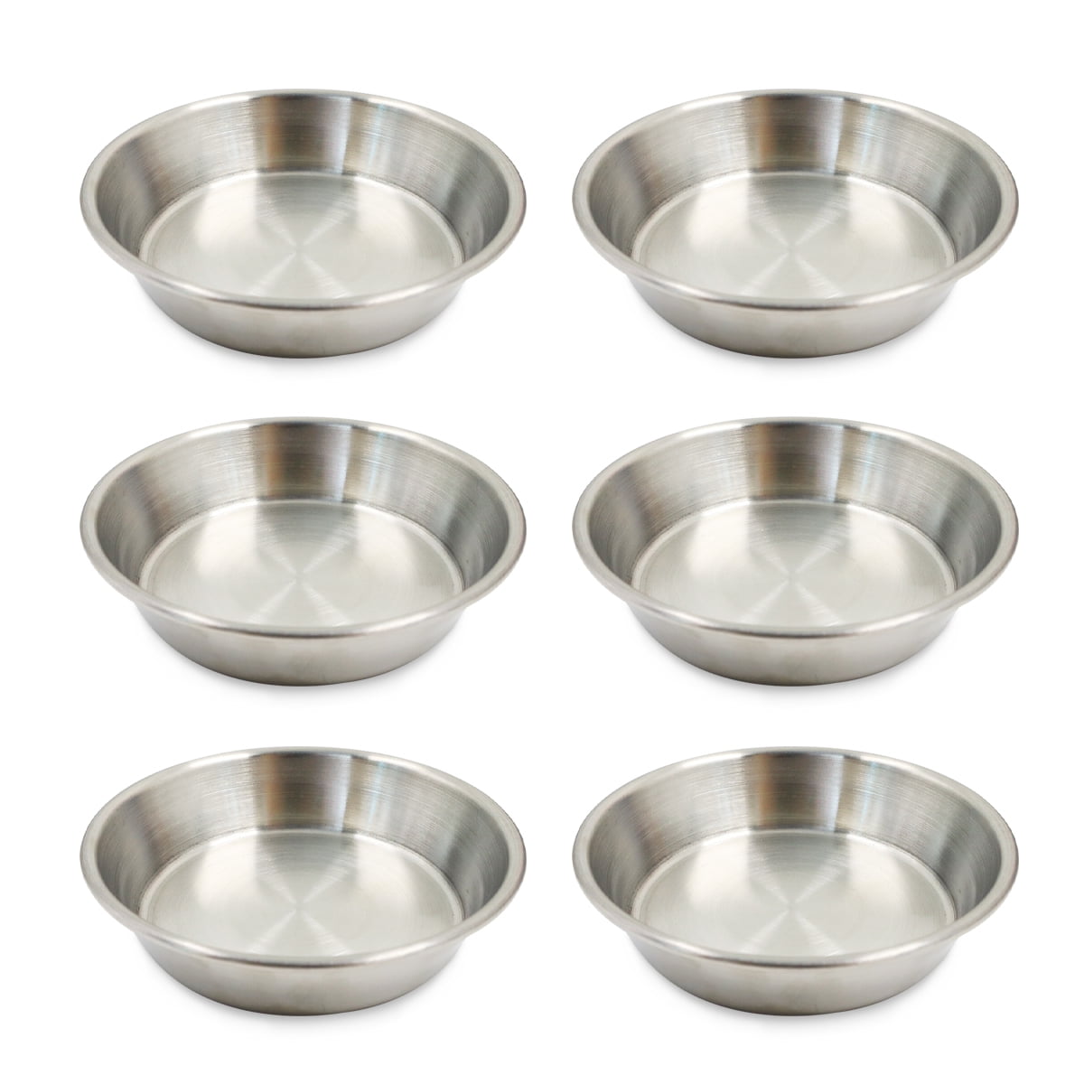 6Pcs Stainless Steel Sauce Dishes Round Seasoning, Soy Sauce Dipping ...