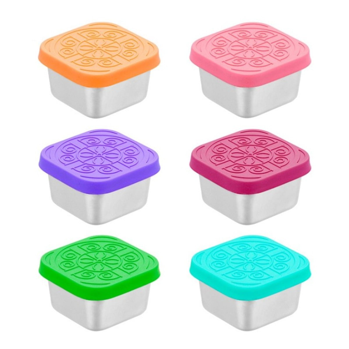 6Pcs Stainless Steel Snack Container Sauce Bowl Food Storage Stackable ...