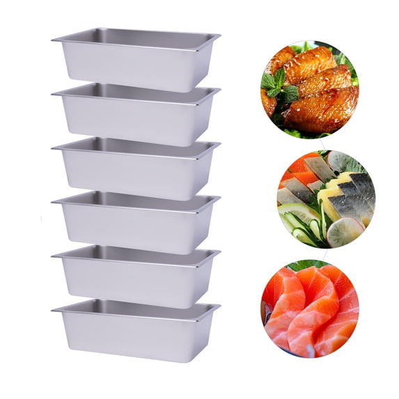 6Pcs Stainless Steel Steam Table Pans, 20.87×12.99×6in Deep Food Pan ...