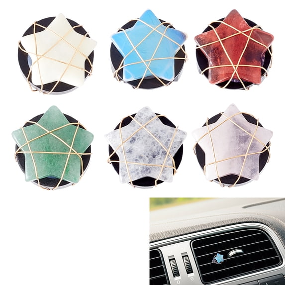 6Pcs Star Air Vent Clips Car Vent Clips Accessories Cute Car Air ...