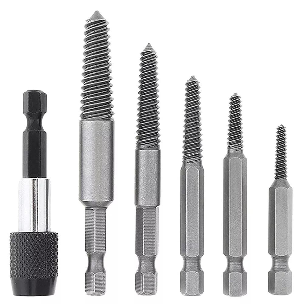 6Pcs Stud Screw Extractor Remover Set Broken Damaged Tool' Easy Pipes ...