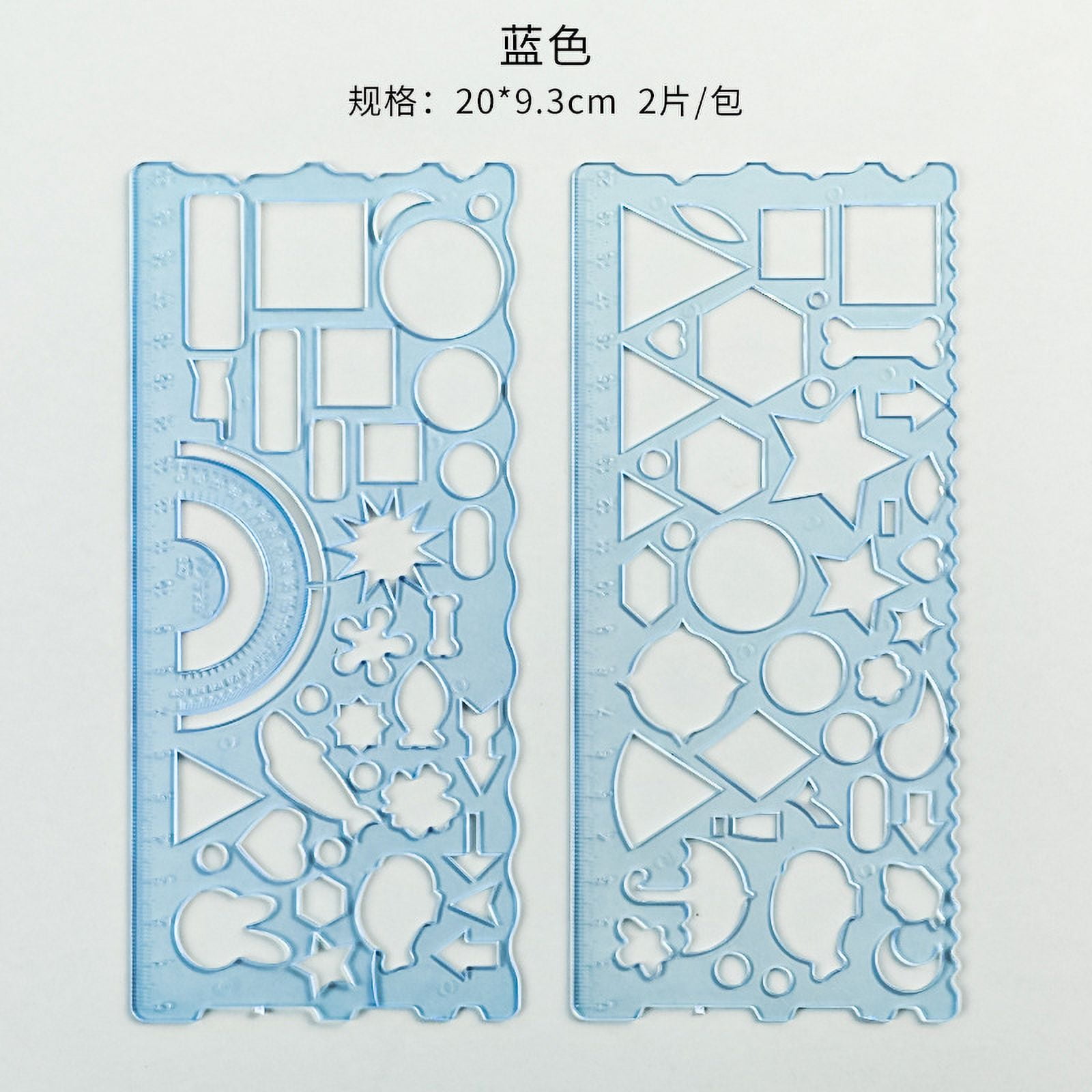 6Pcs Students Drawing Template Plastic Stencil Templates Drafting Ruler ...