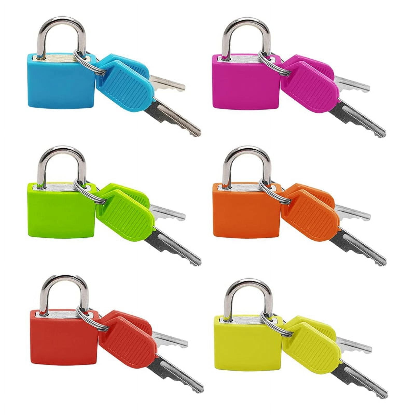 6Pcs Suitcase Locks with ,Small Luggage Padlocks Metal Padlocks Mini ...