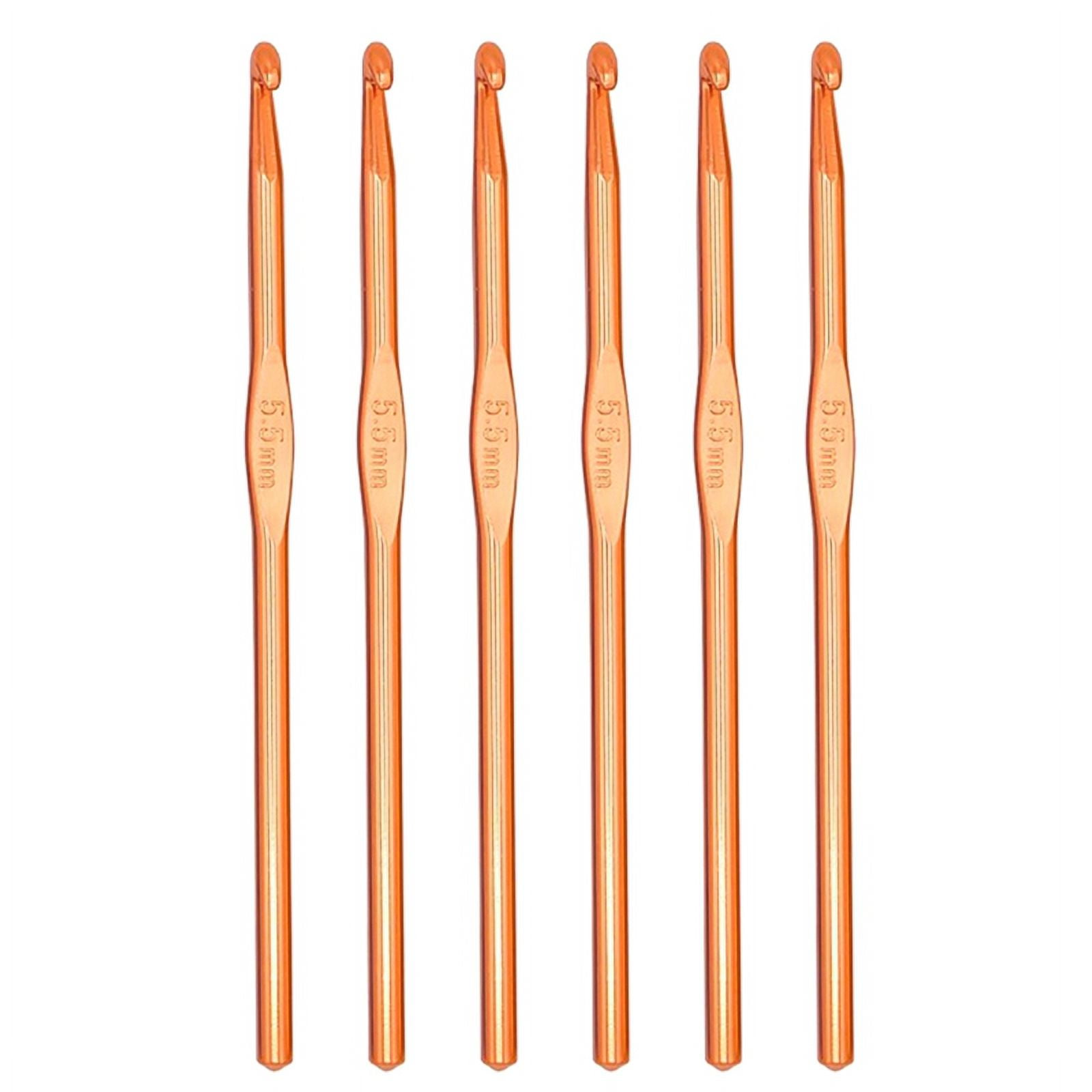 6Pcs Superior Aluminum Crochet Hook Set, Light, & Smooth Knitting ...