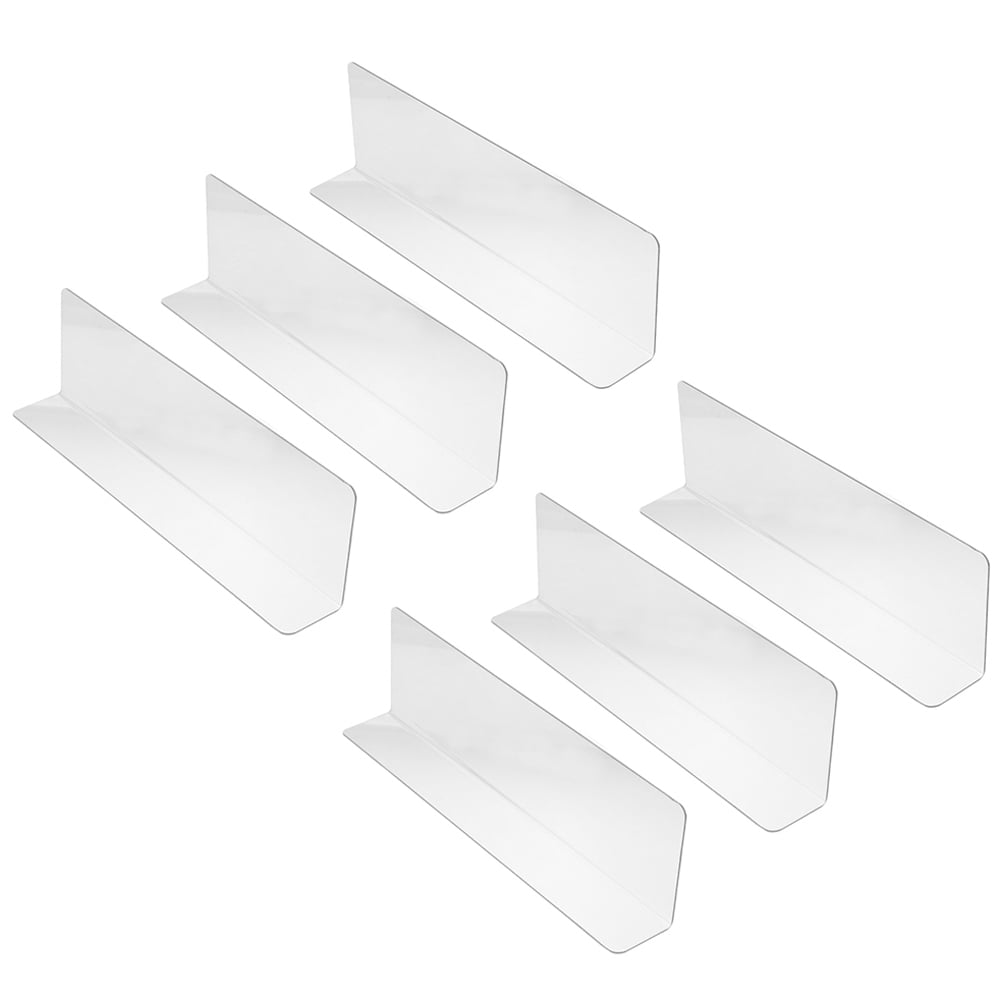 6Pcs Supermarket Shelf Divider Transparent Grocery Shelf Shaped Side ...