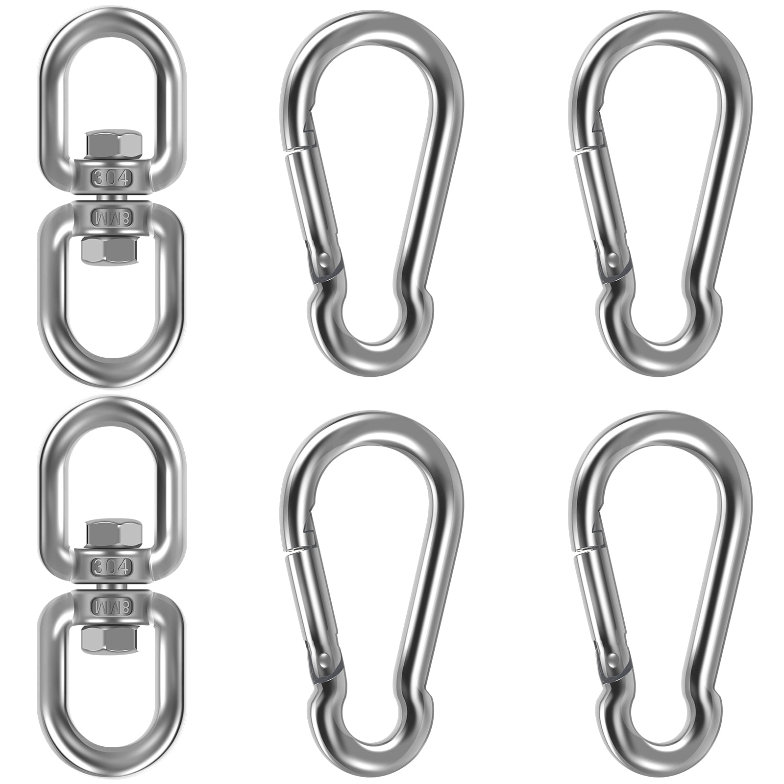 6Pcs Swing Hanger 304 Stainless Steel Swing Swivel Double Ended Swivel ...