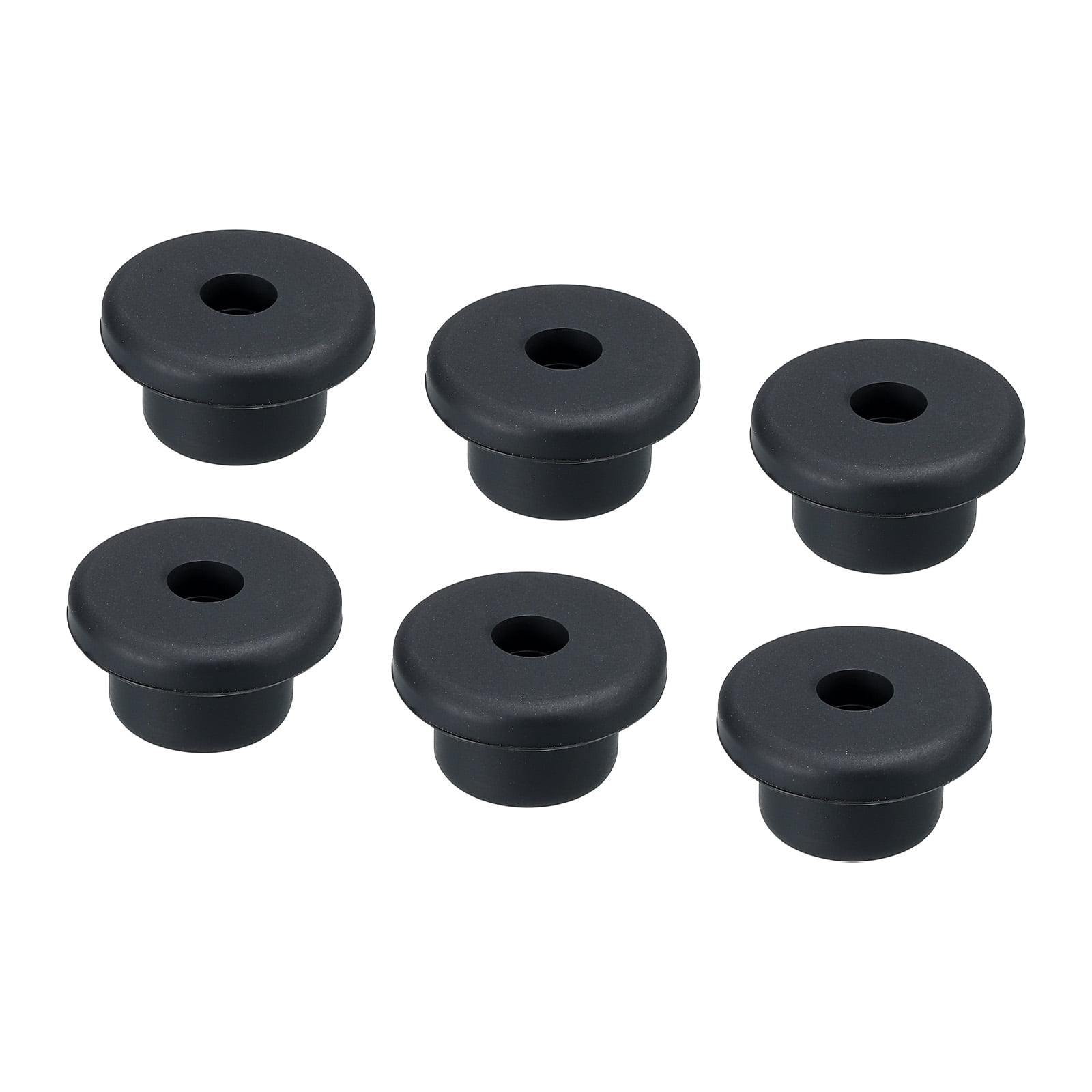6Pcs T Shape Rubber Grommet Mount Dia 17mm ID 7mm H 14mm Seal ...