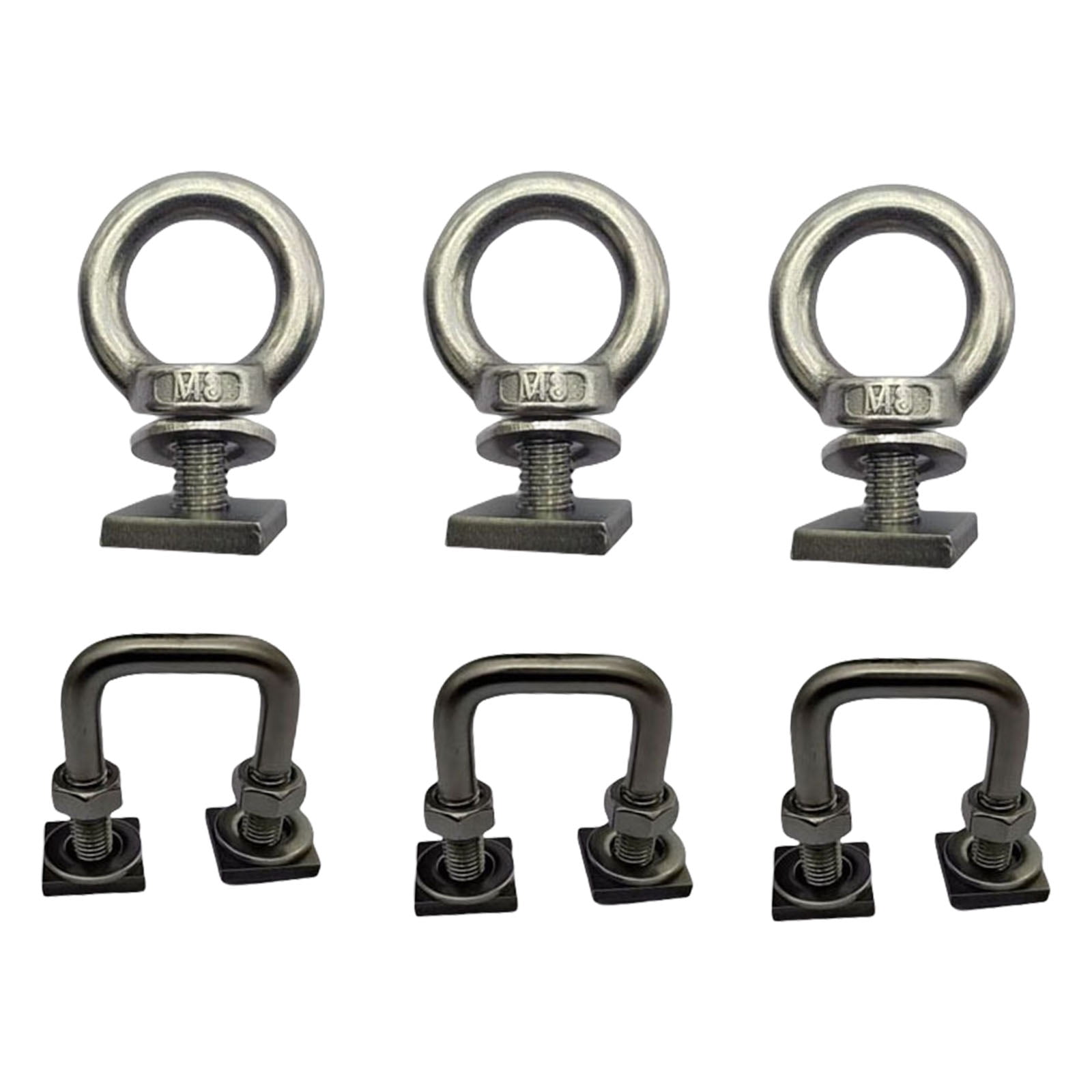 6Pcs T Track Mount Tie Down Anchors T Track Bolts for Roof Rack Eye Nut ...