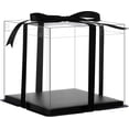 6Pcs Tall Cake Boxes Clear cake Box with Ribbon, 12x12x 10inch,Ideal ...