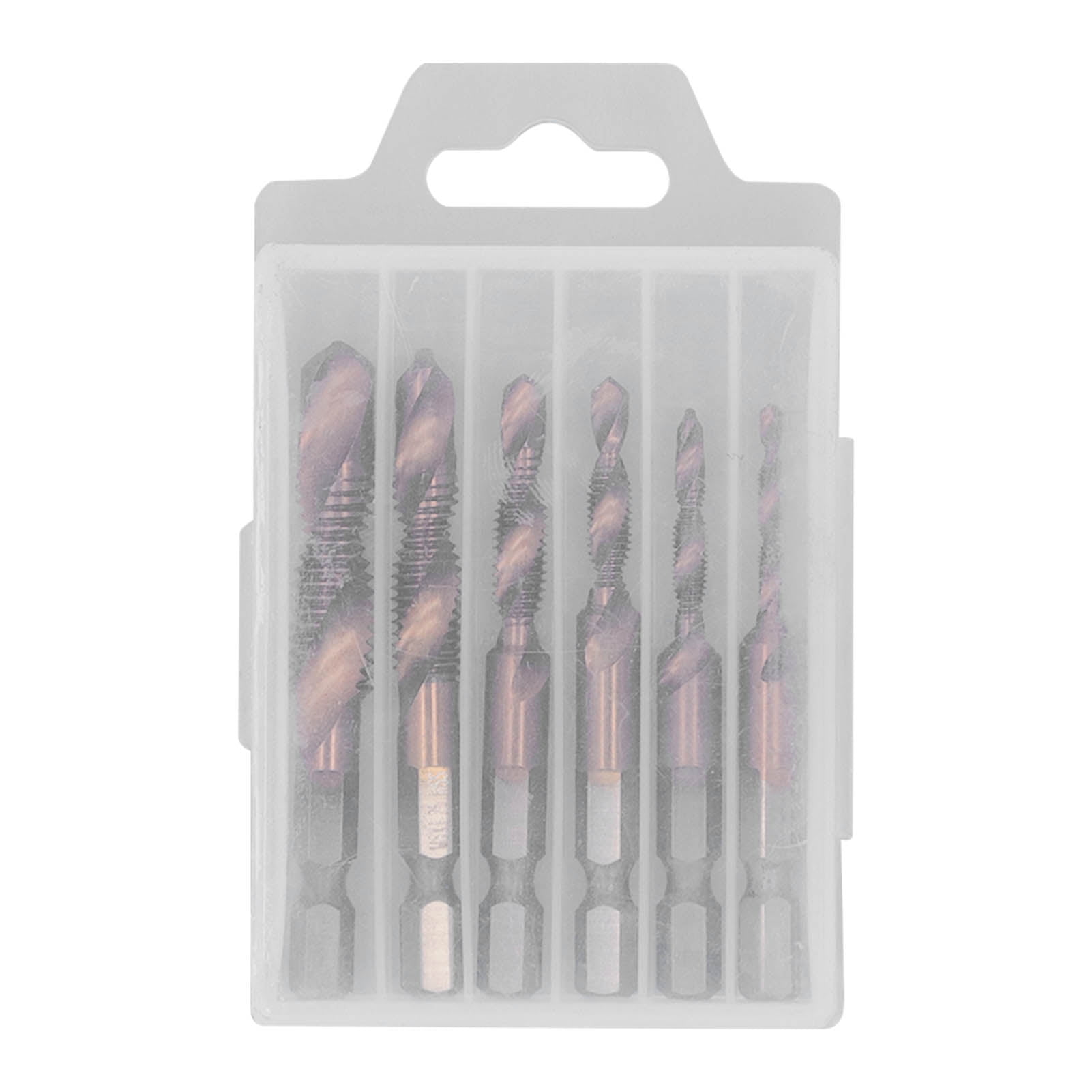 6Pcs Tap Drill Bit Ti Plated M3 M4 M5 M6 M8 M10 Hex Shank Tapping ...