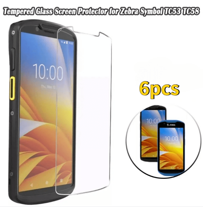 6Pcs Tempered Glass Screen Protector For Zebra Symbol Tc53 Tc58 Scanner ...