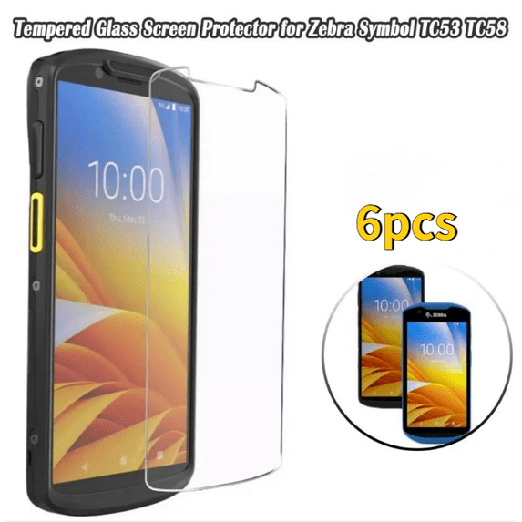 6Pcs Tempered Glass Screen Protector For Zebra Symbol Tc53 Tc58 Scanner ...