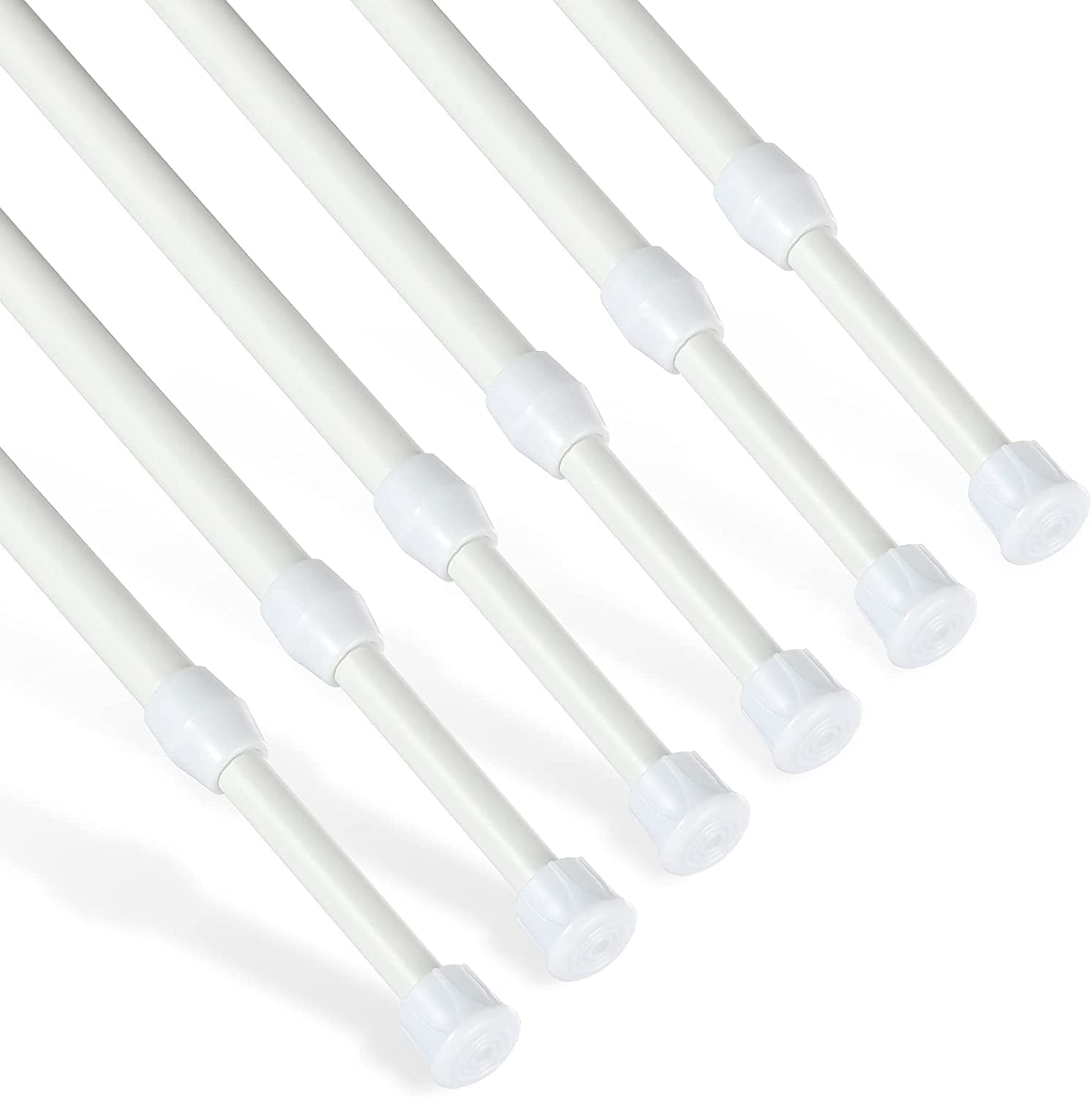 6Pcs Adjustable Tension Rods, No Drilling, Rustproof, for Closet ...
