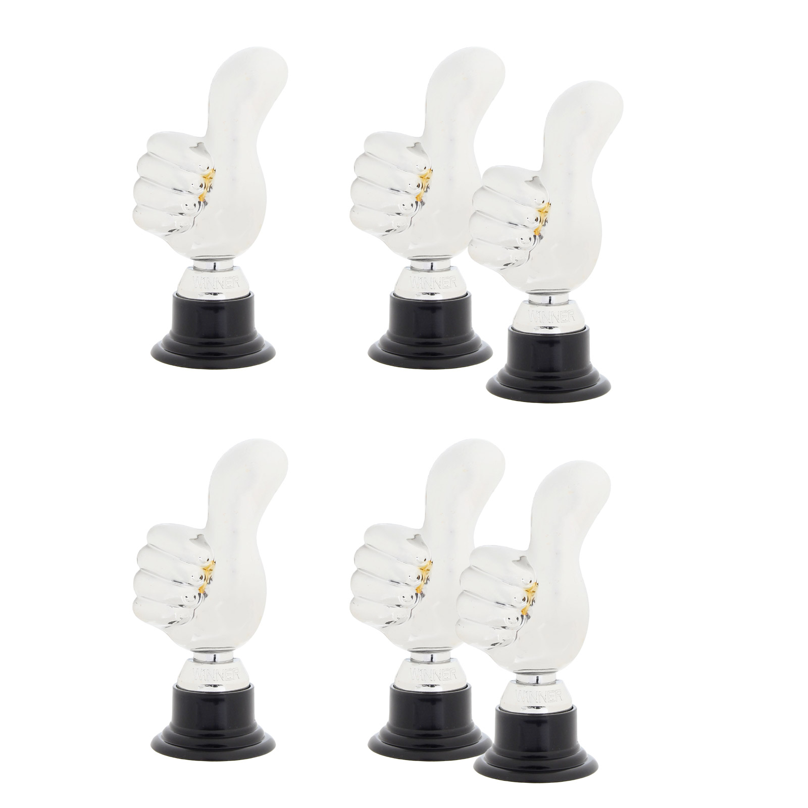 6Pcs Thumb Up Trophies Cups Soccer Medals Prize Cup Basketball Football ...