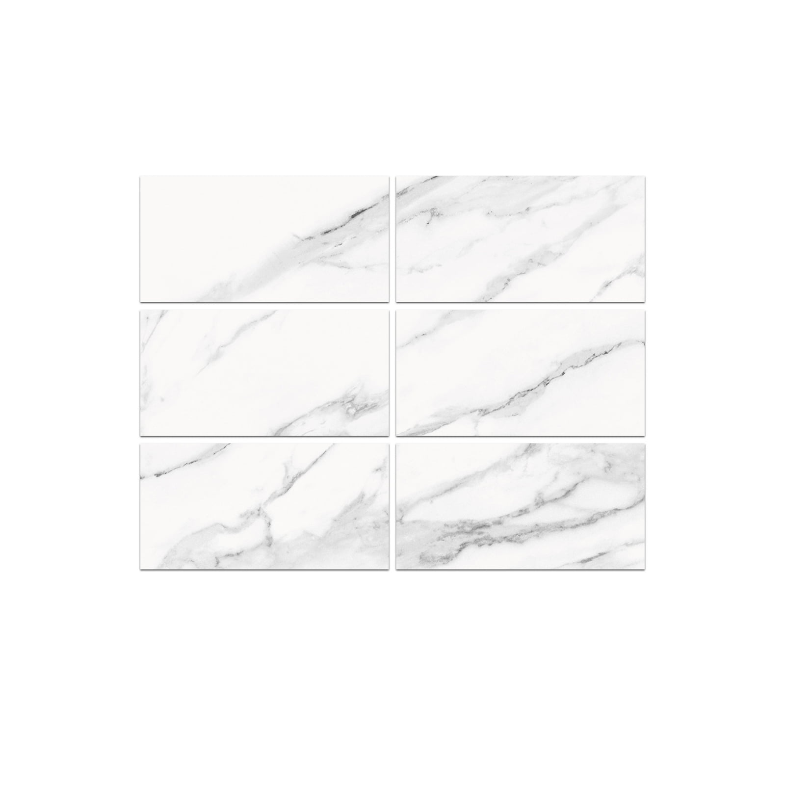 6Pcs Tile Stickers Stick Backsplash Tiles Self-Adhesive Tile Decals ...