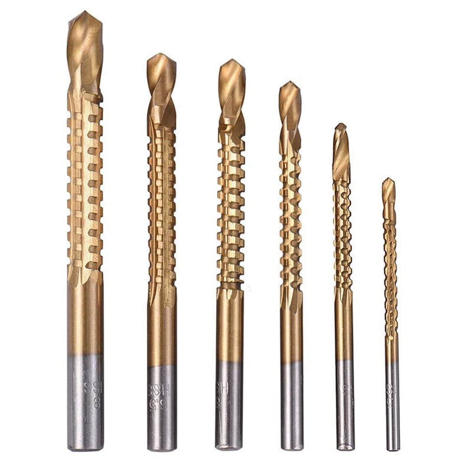 6Pcs Titanium Drill Saw Bit Set, HSS Serrated Bit Hole Drilling, 3-8mm ...