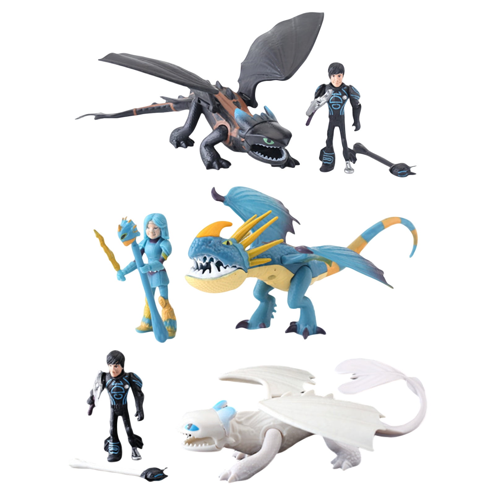 6Pcs How to Train Your Dragon Action Figures, 3.9" Collectible How to ...