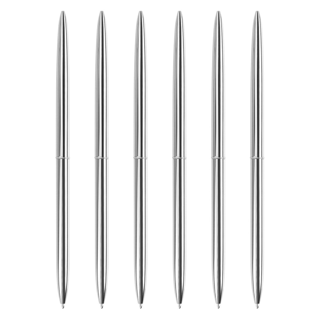 6Pcs Twist Action Ballpoint Pen Long Metal Ballpoint Pen Office Writing ...