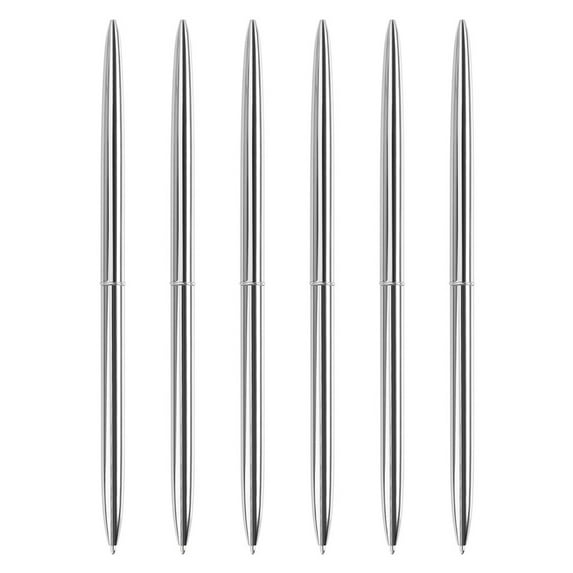 6Pcs Twist Action Ballpoint Pen Long Metal Ballpoint Pen Office Writing ...