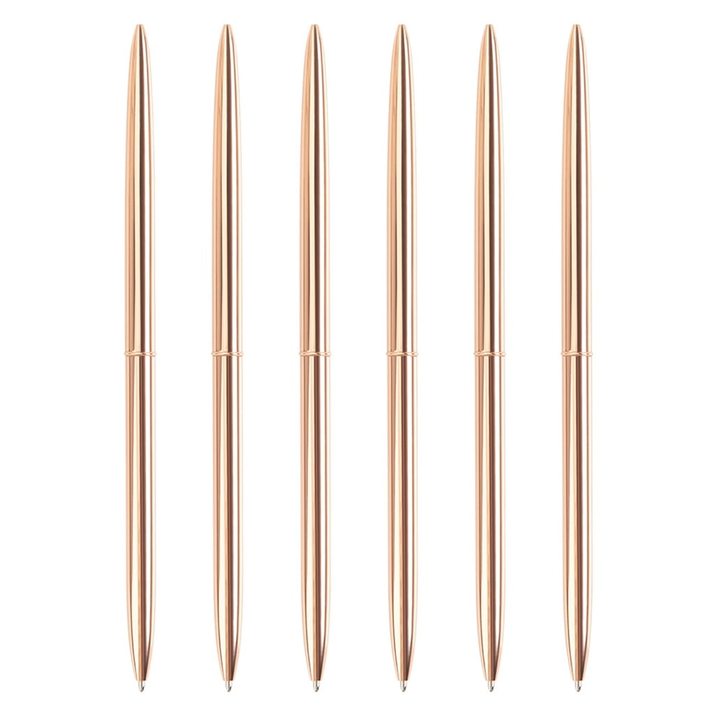 6Pcs Twist Action Ballpoint Pen Long Metal Ballpoint Pen Office Writing ...