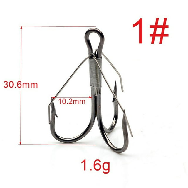 6Pcs Tying Wire Fishhook Replacement For Fish Deep Anti-Hang Bottom ...