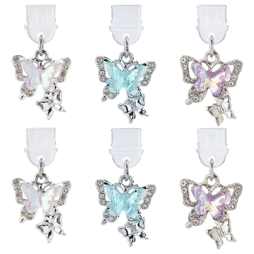 6Pcs USB C Dust Plug Butterfly Charm Dust Plug Type-C Dust Plug Phone ...