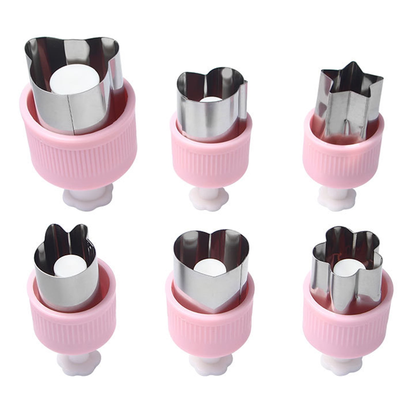 6Pcs Vegetable Cutter Shapes Set - Stainless Steel Press-type Mini ...