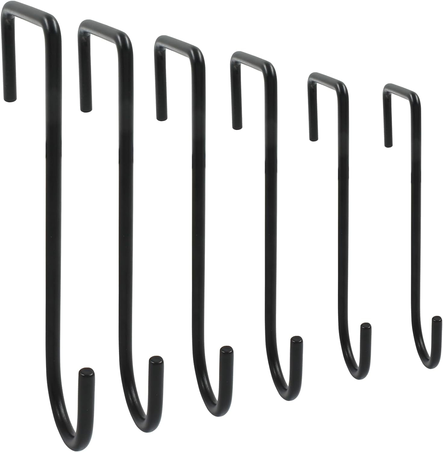6Pcs Vinyl Fence Hooks, 2x6inch/3x8inch Patio Hooks, Powder Coated ...