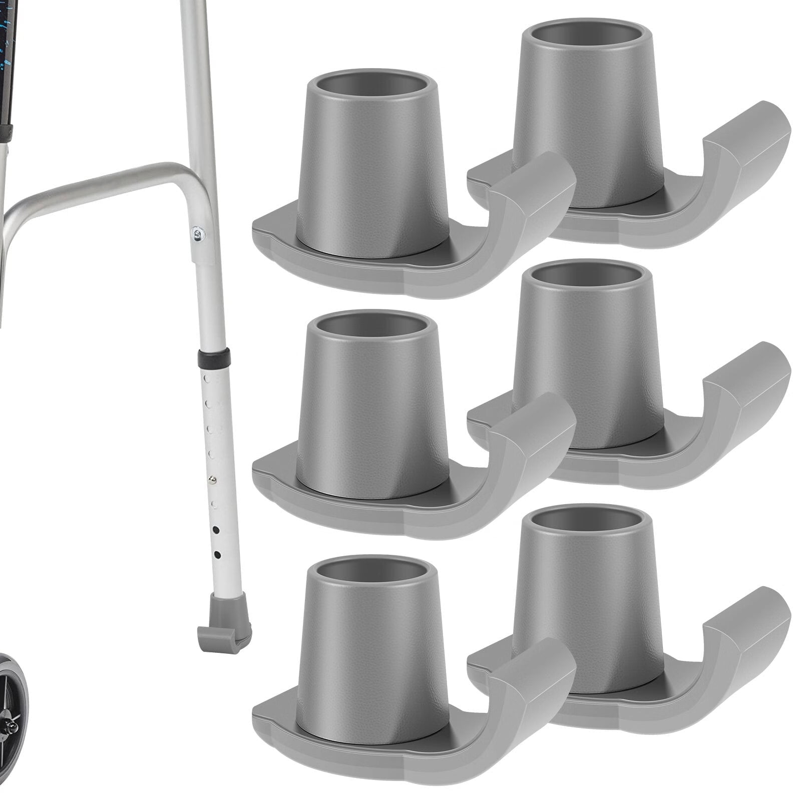 6Pcs Walker Ski Glides Plastic Smooth Walker Assist Accessories Reusable Heavy-Duty Walker for 1 ...